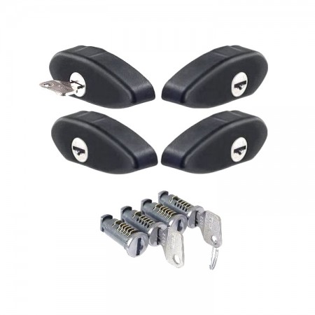 4 anti-theft end caps CRUZ Airo + 4 anti-theft key locks